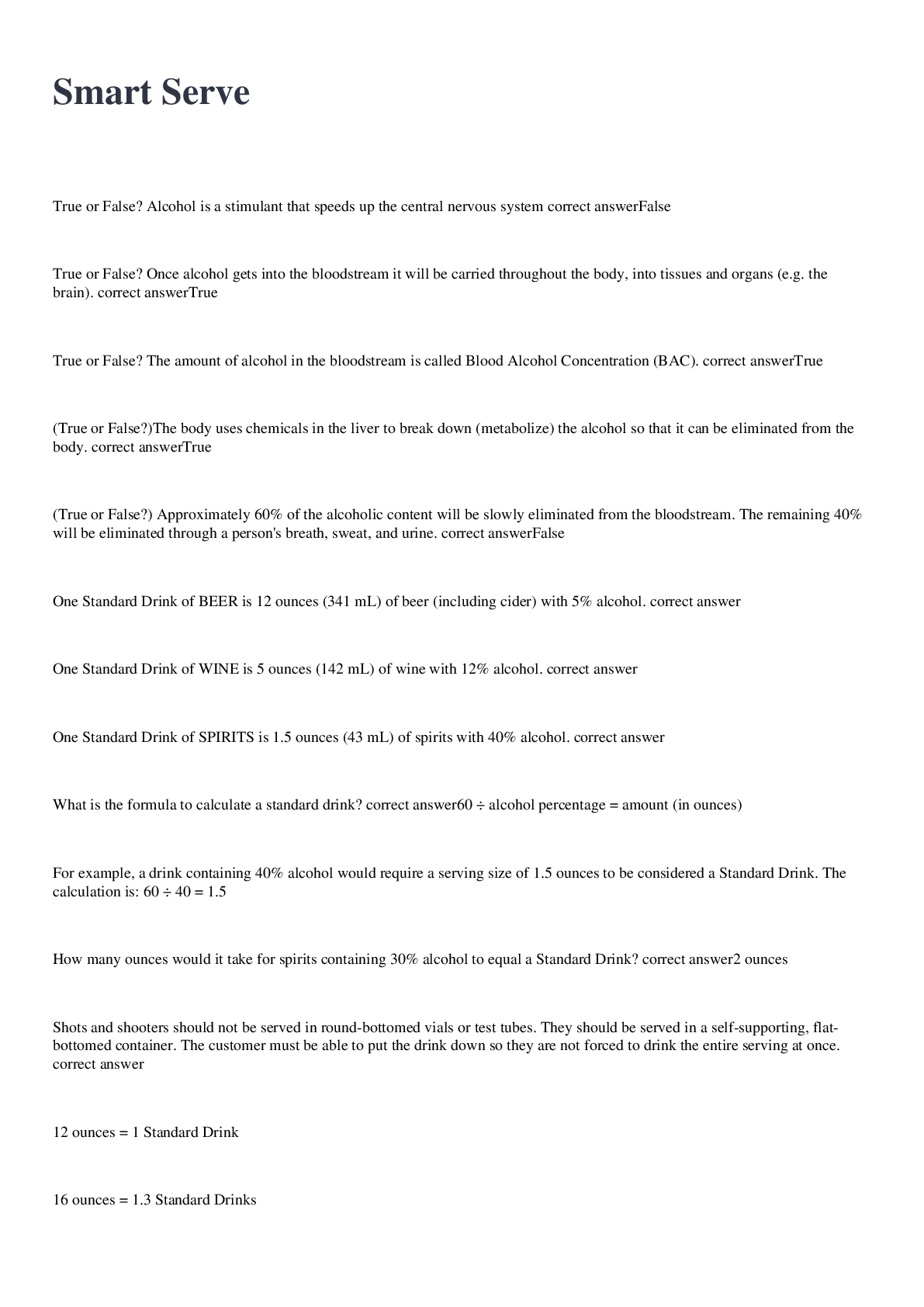 Smart Serve exam (questions and answers)2022/2023 - Scholarfriends