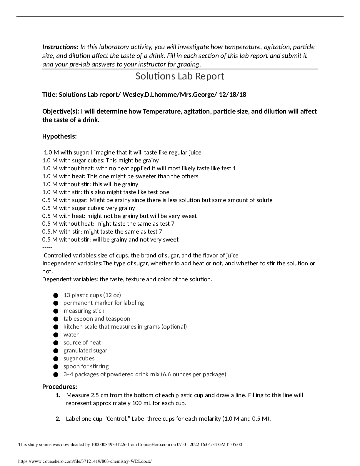 CIS376 Lab Report Week 2: Kala Willard Lab 8: Combining Results ...