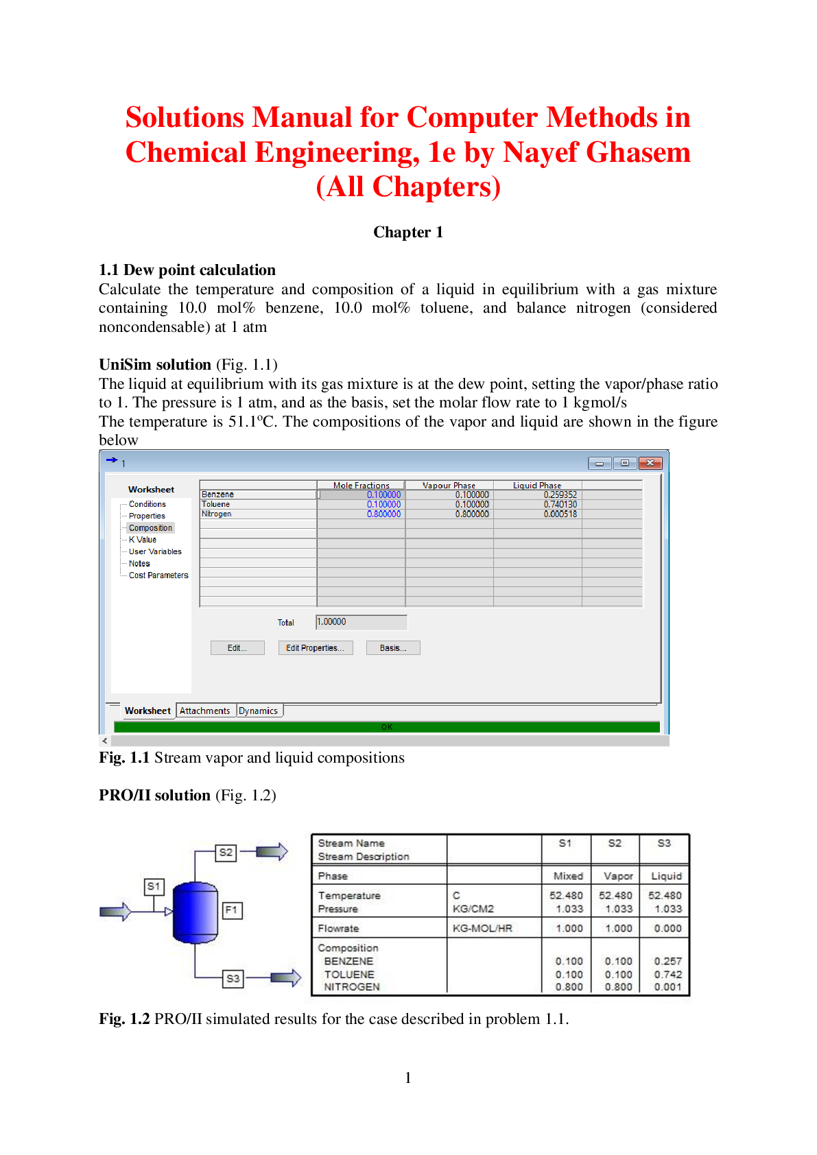 Computer Methods in Chemical Engineering, 1e by Nayef Ghasem (Solutions ...