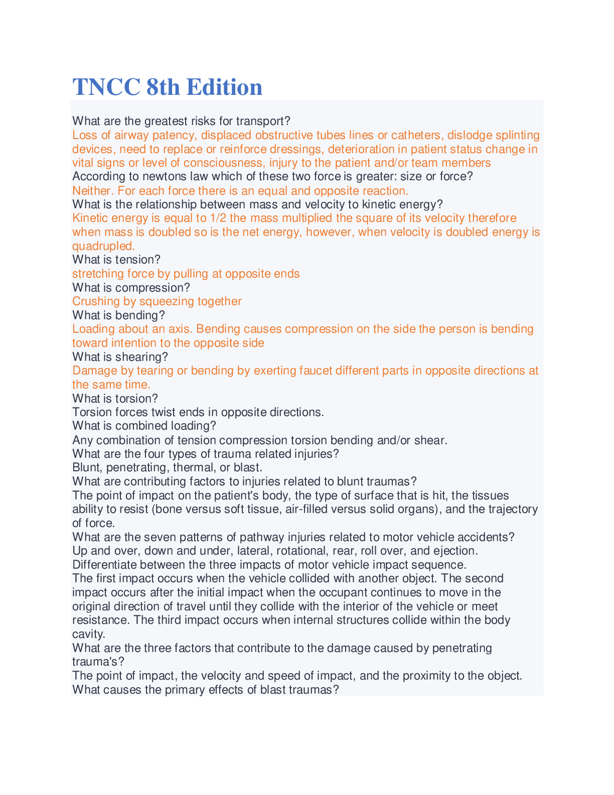 TNCC 8th Edition Questions and Answers 2022/2023 – Scholarfriends ...