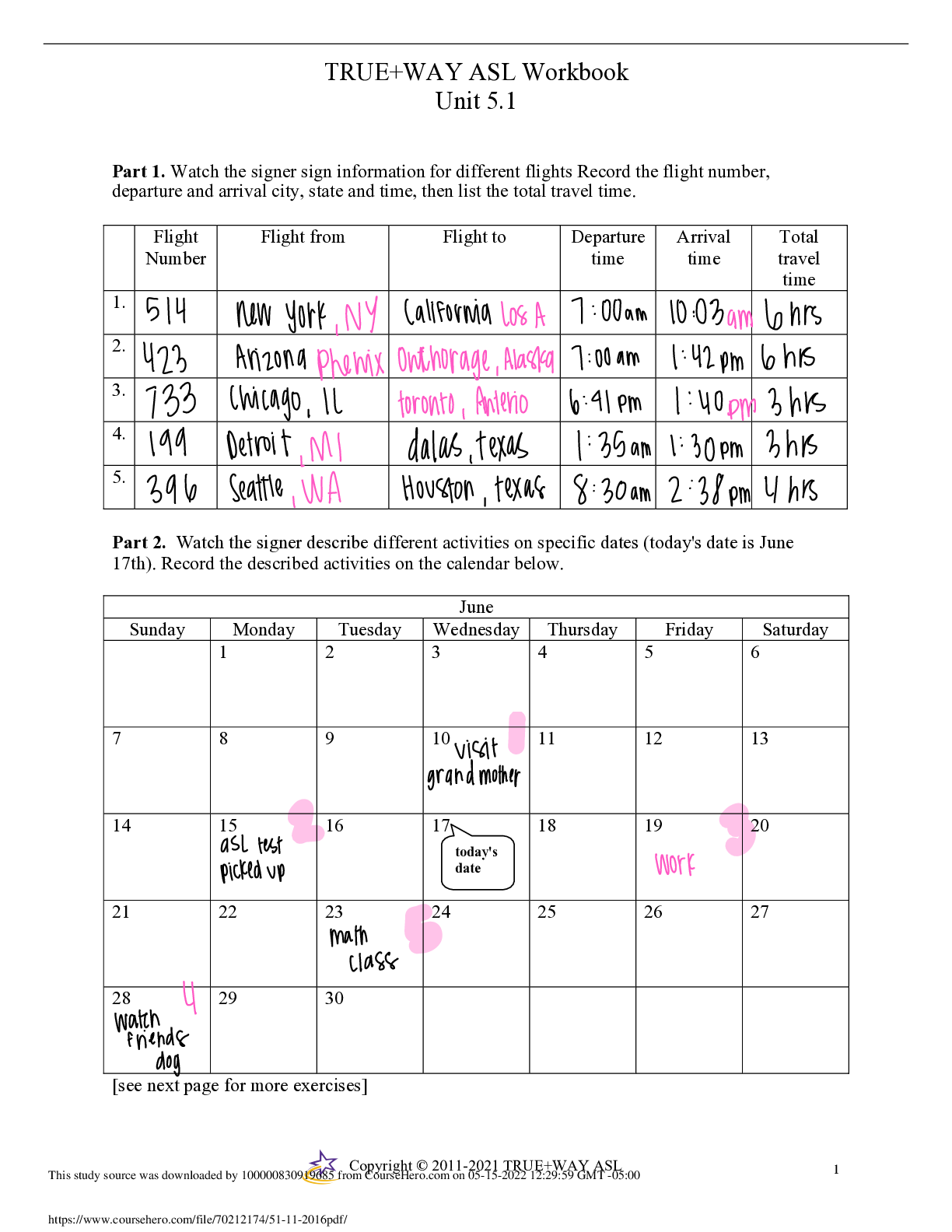 TRUE+WAY ASL Workbook - Scholarfriends