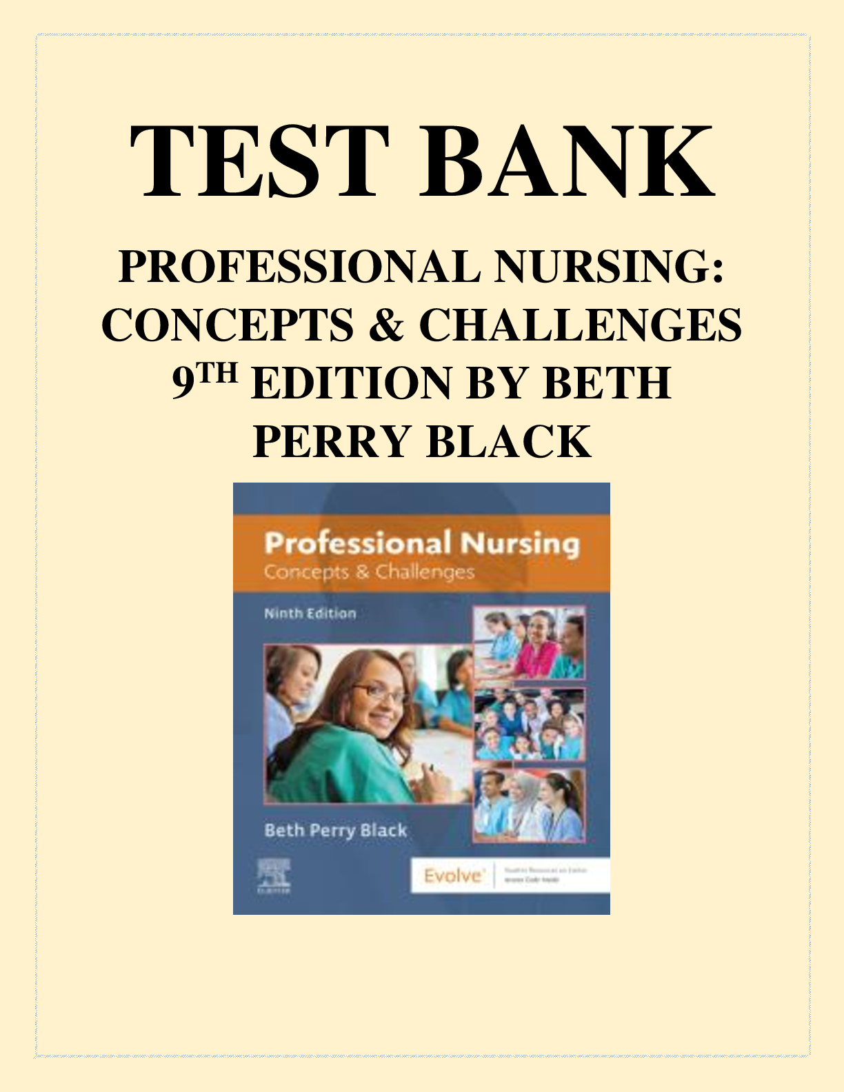 Test bank for professional nursing concepts challenges 9th edition by ...