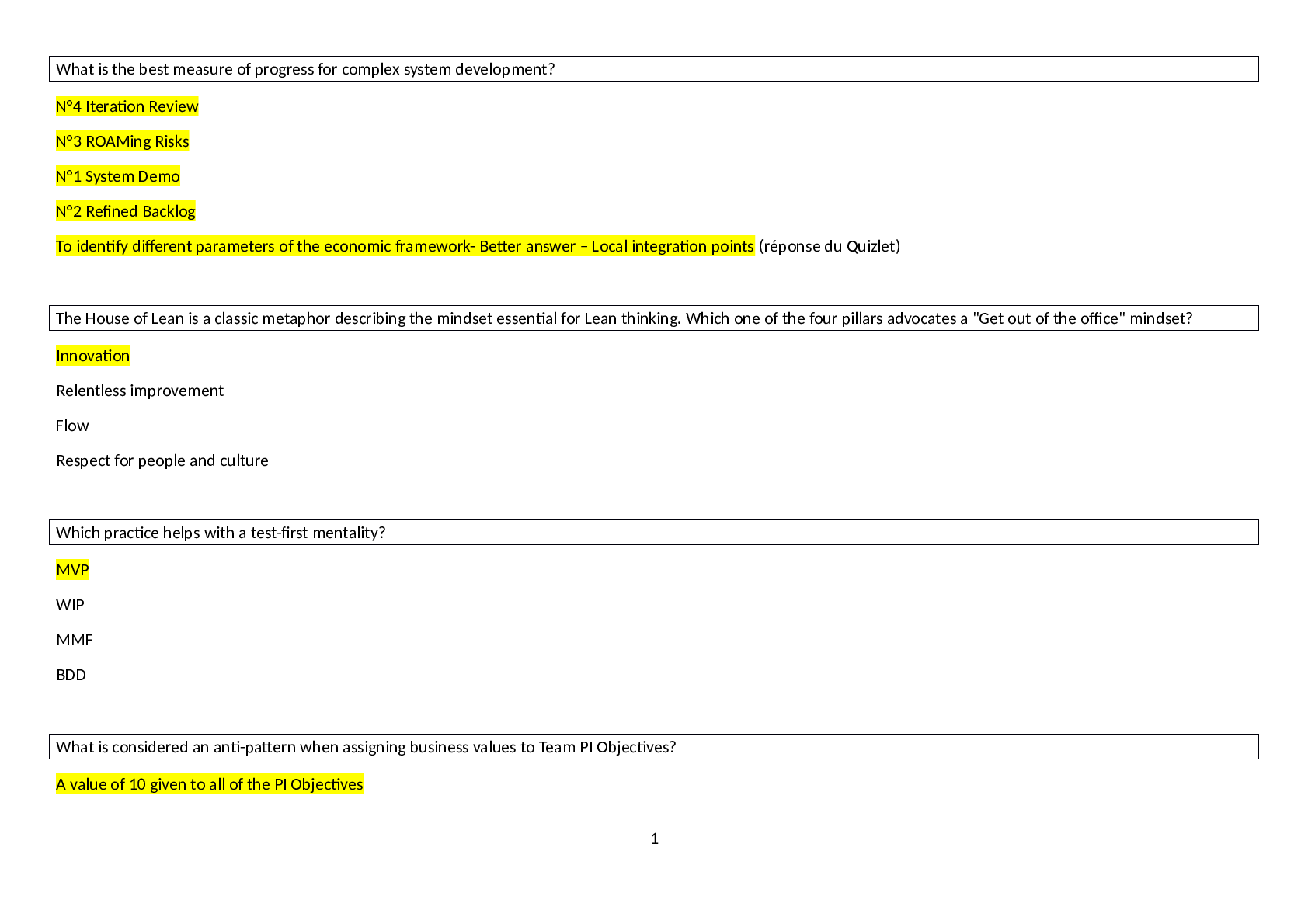 The Scaled Agile Framework (SAFe) Final Exam Questions with 100% ...