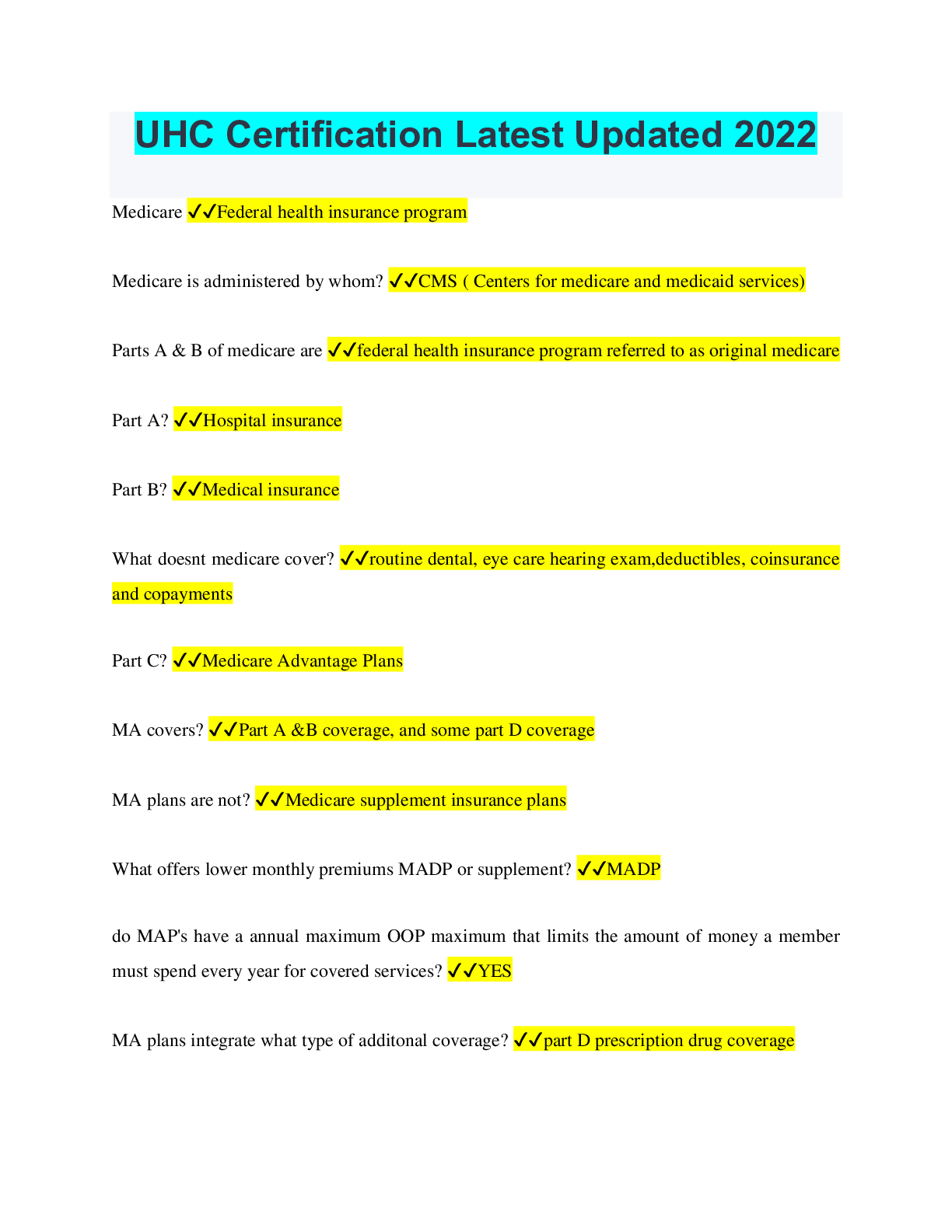 UHC Certification Latest Updated 2022 – Scholarfriends - Scholarfriends
