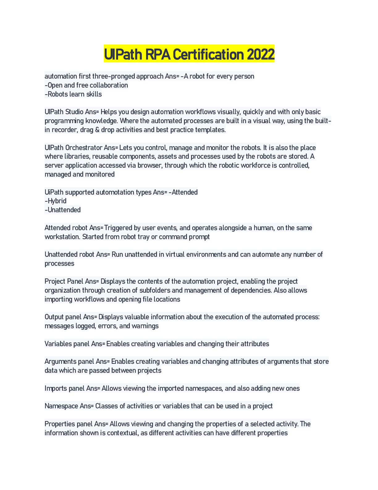 UIPath RPA Certification 2022 - Scholarfriends