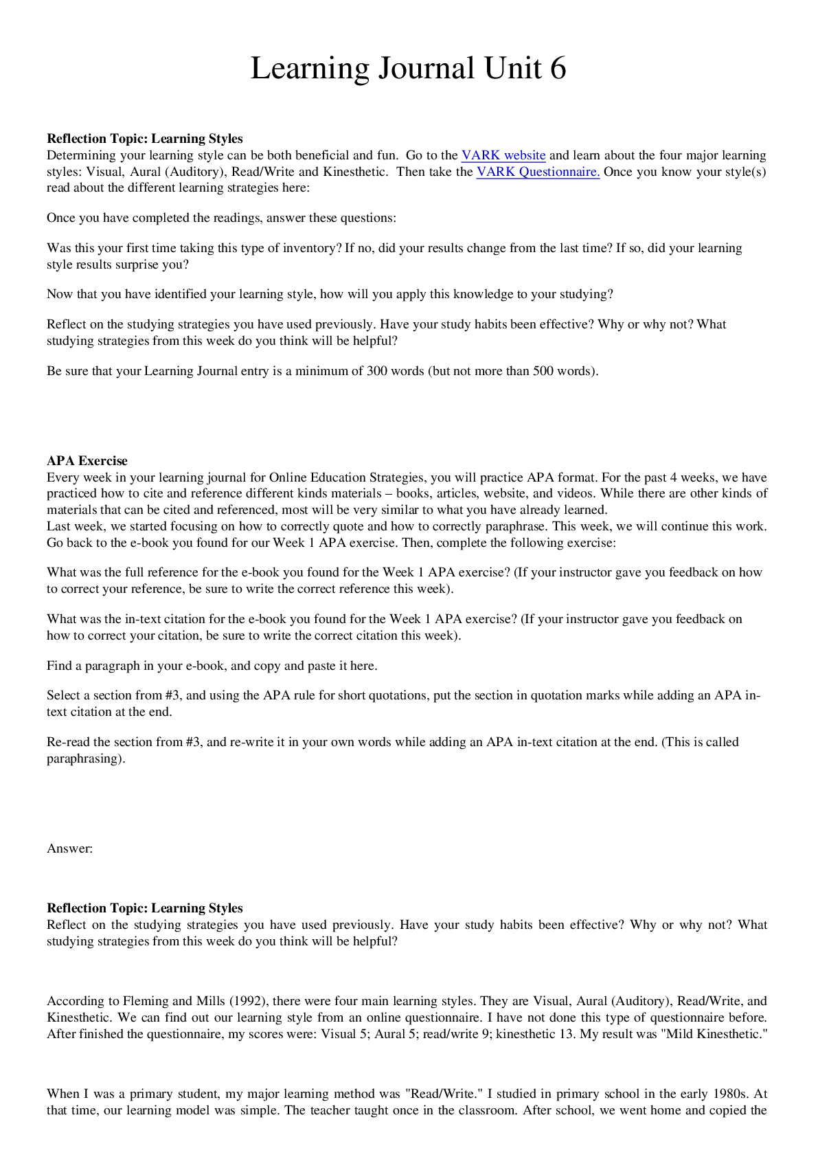 University of the People UNIV1001 Online Education Strategies ...