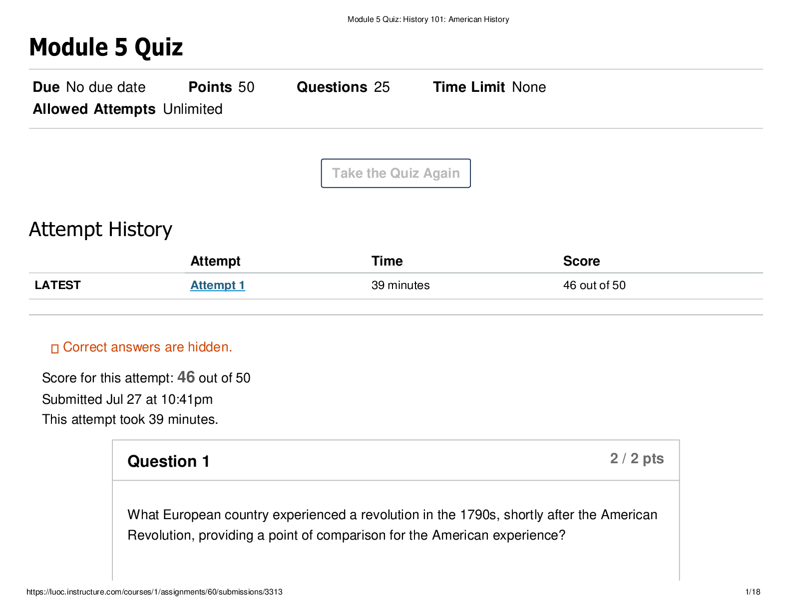 US HISTORY 101 Module 5 Quiz (Questions & Answers) – Scholarfriends ...