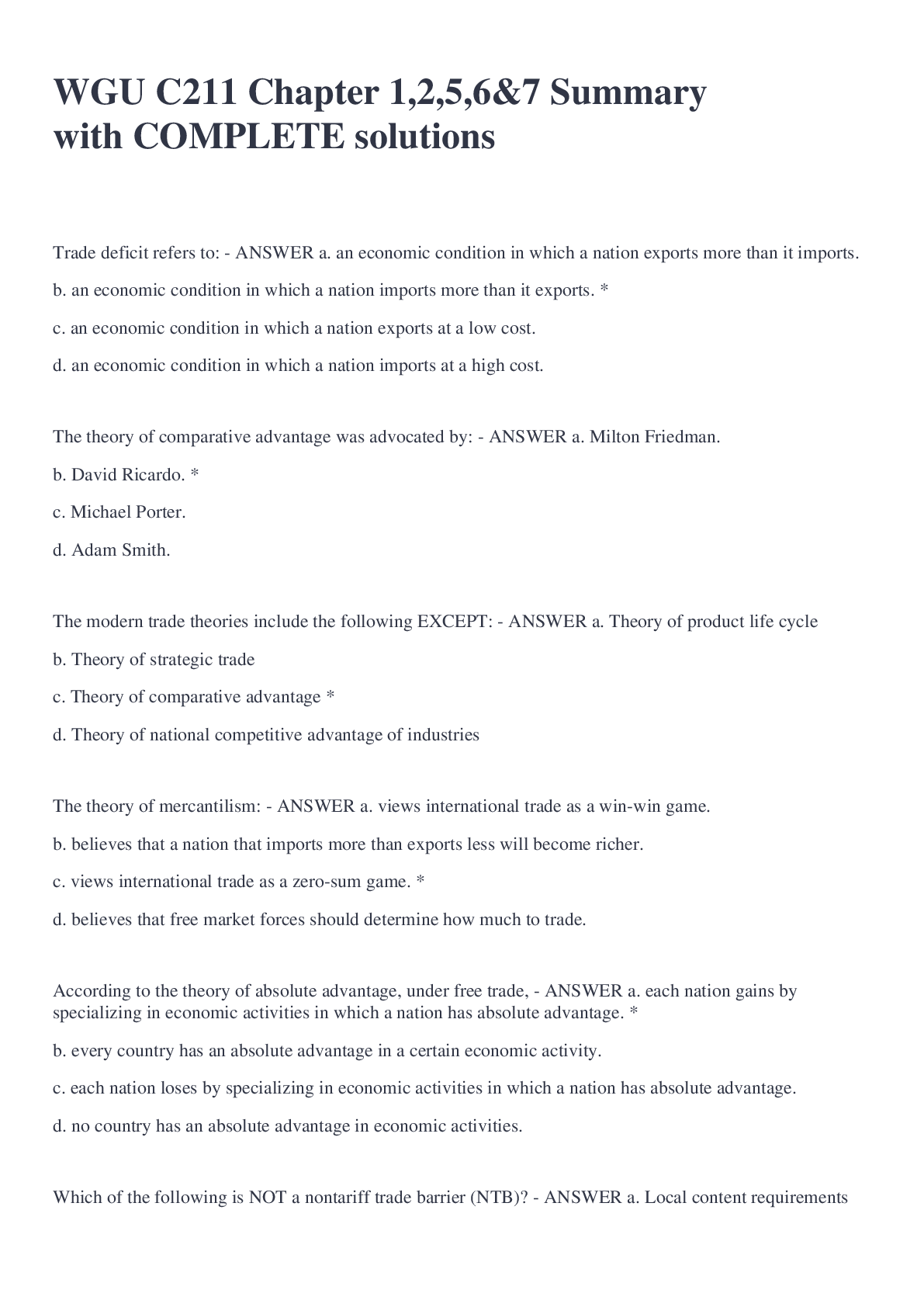 USMC CACO EXAM WITH COMPLETE ANSWERS - Scholarfriends