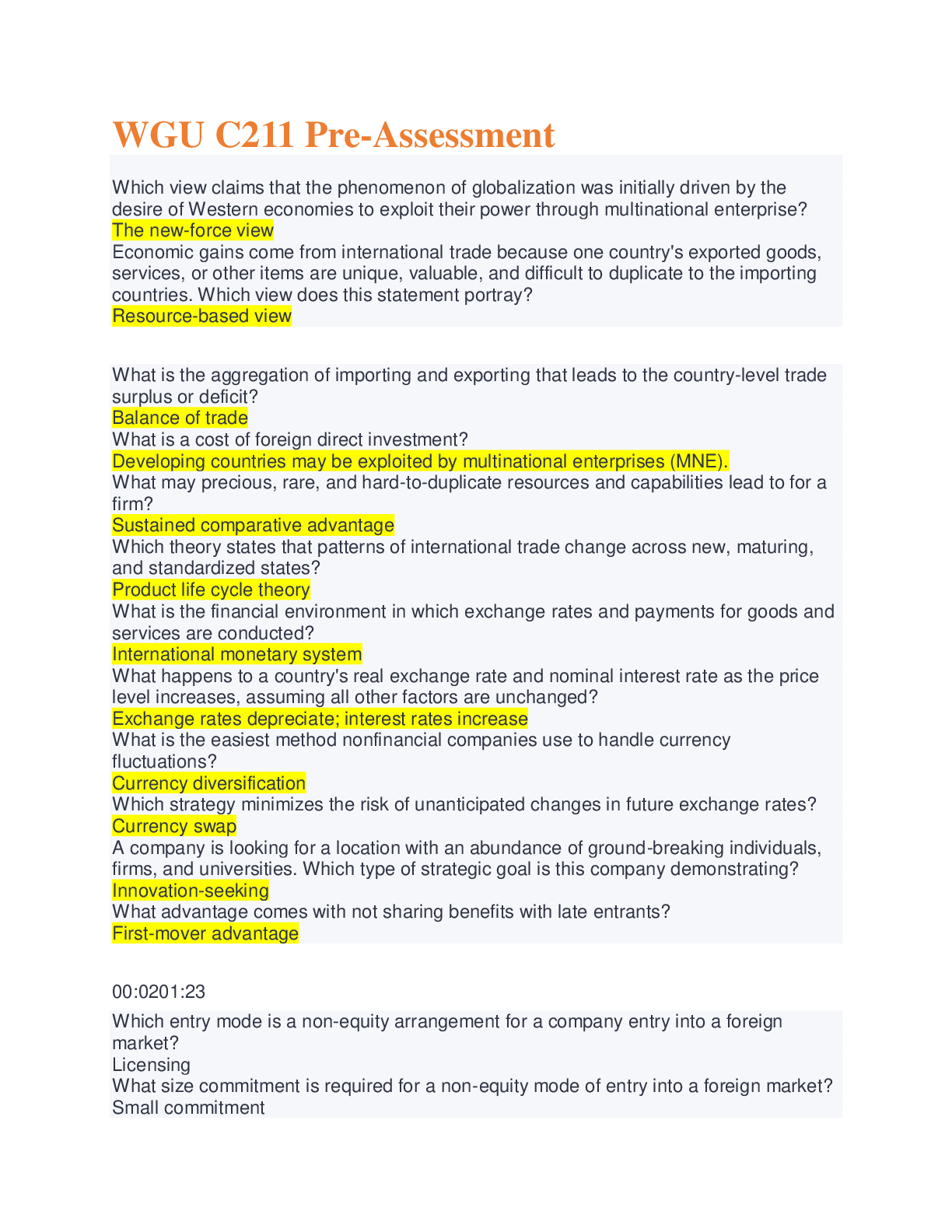 WGU C211 Pre-Assessment Questions and Answers 2022 - Scholarfriends