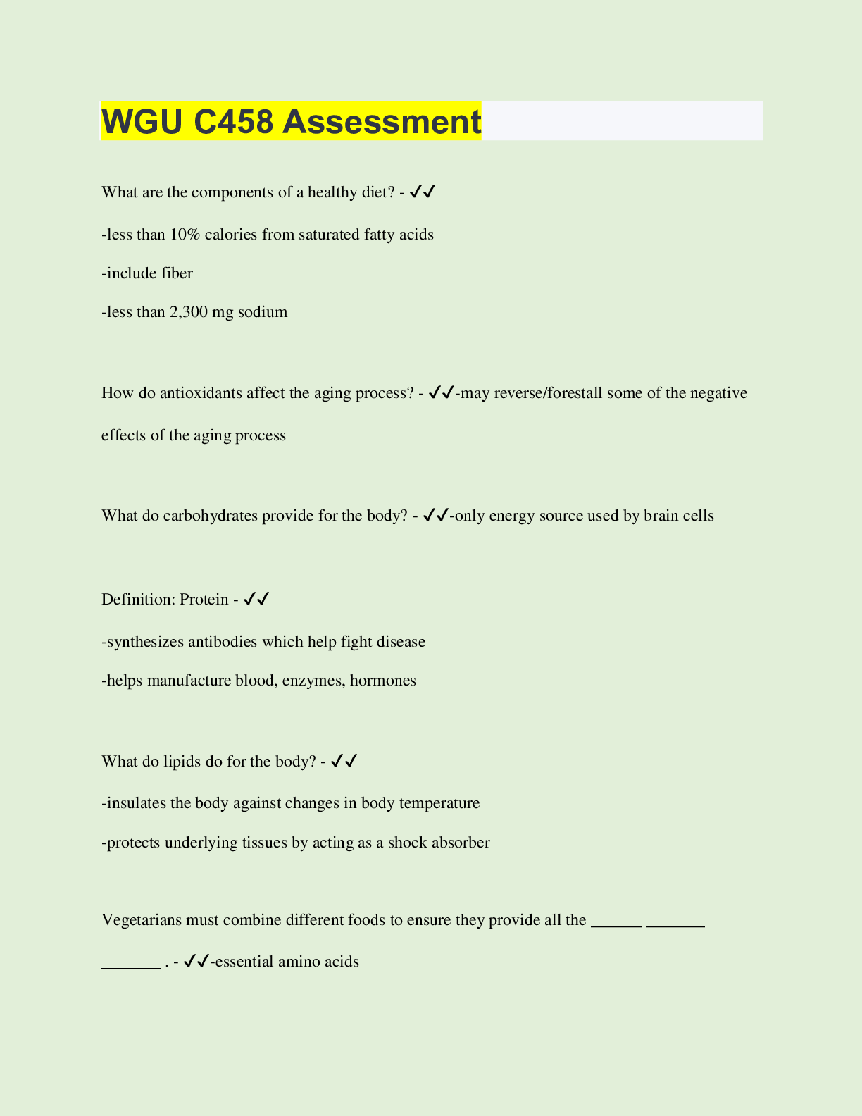 WGU C458 Assessment | 285 Questions with 100% Correct Answers ...