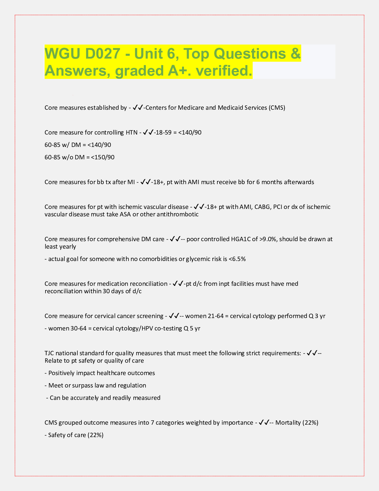 WGU D027 | 93 QUESTIONS AND ANSWERS - Scholarfriends