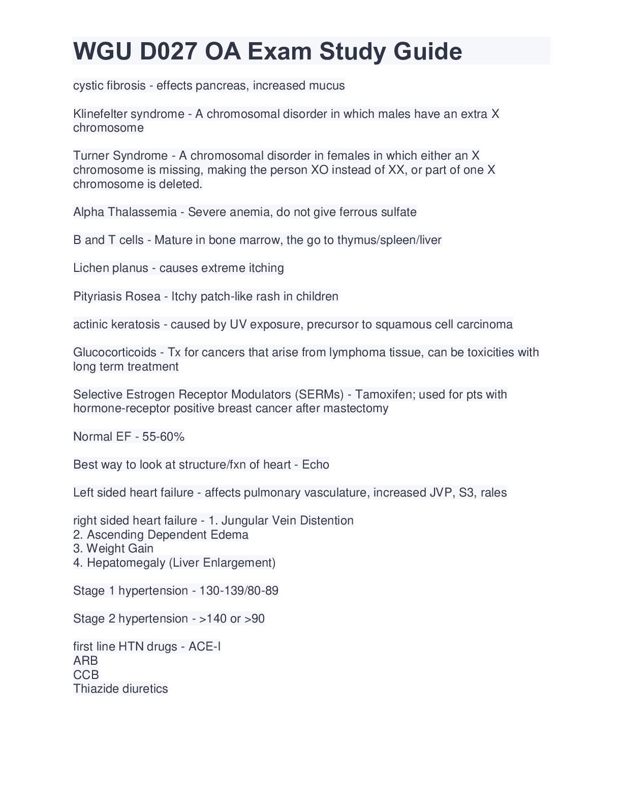 WGU D027 Study Guide | 160 Questions And Answers - Scholarfriends