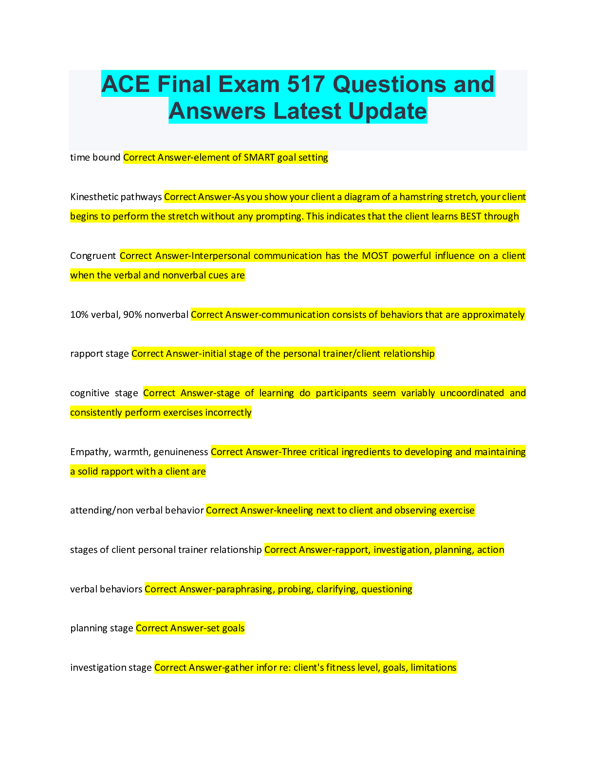 ACE Final Exam 517 Questions and Answers Latest Update – Scholarfriends ...