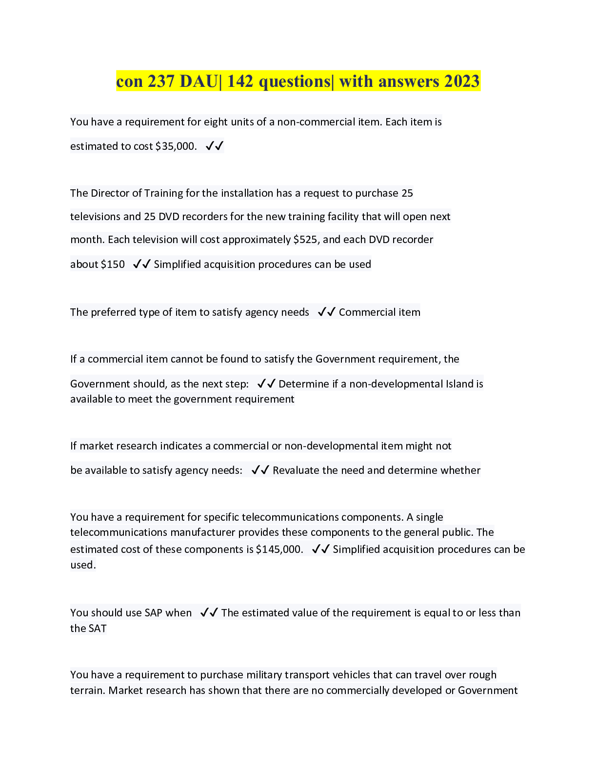 CON 237 QUESTIONS AND ANSWERS 2022 - Scholarfriends