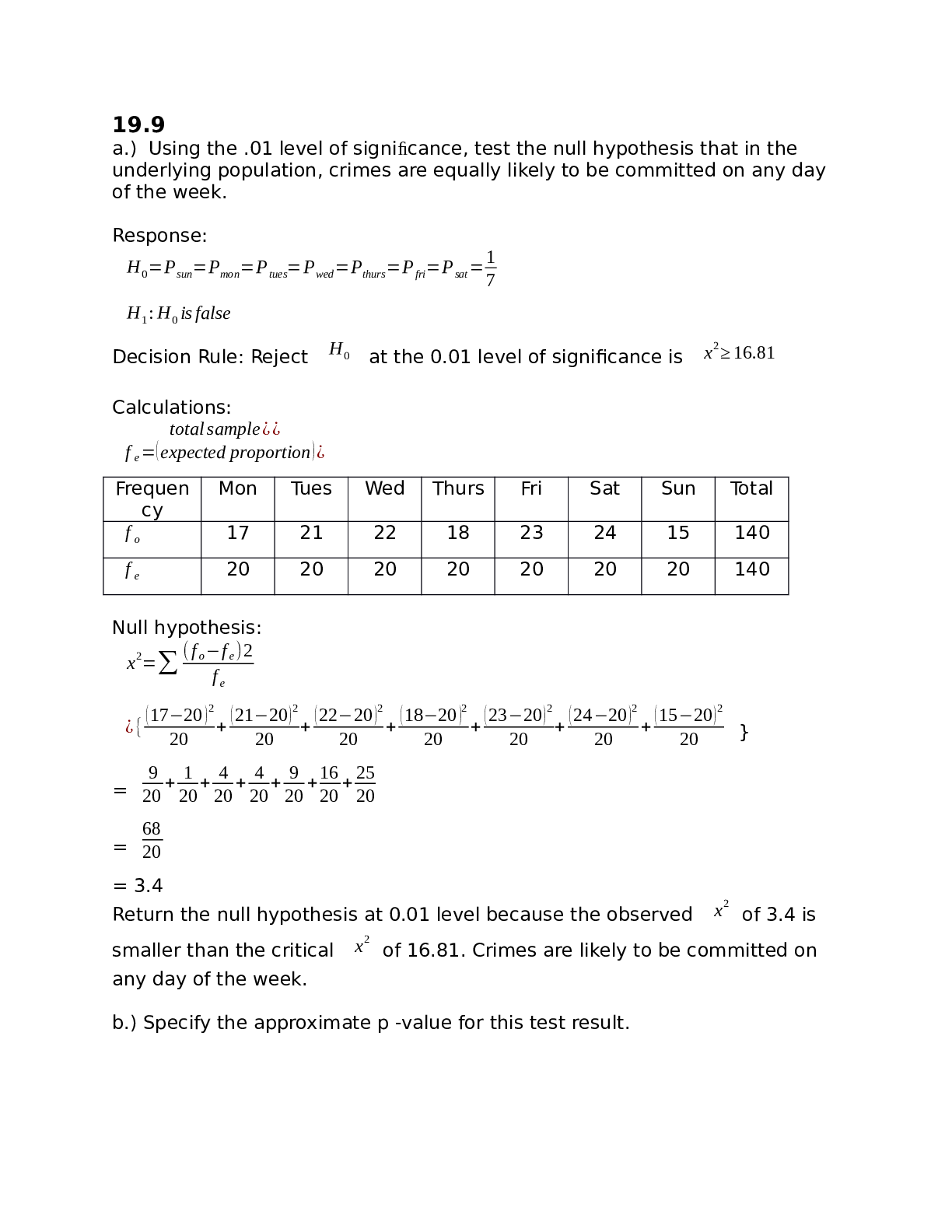 PSY 520 Topic 7 Exercise:Chapter 19 and 20-Latest Update ...