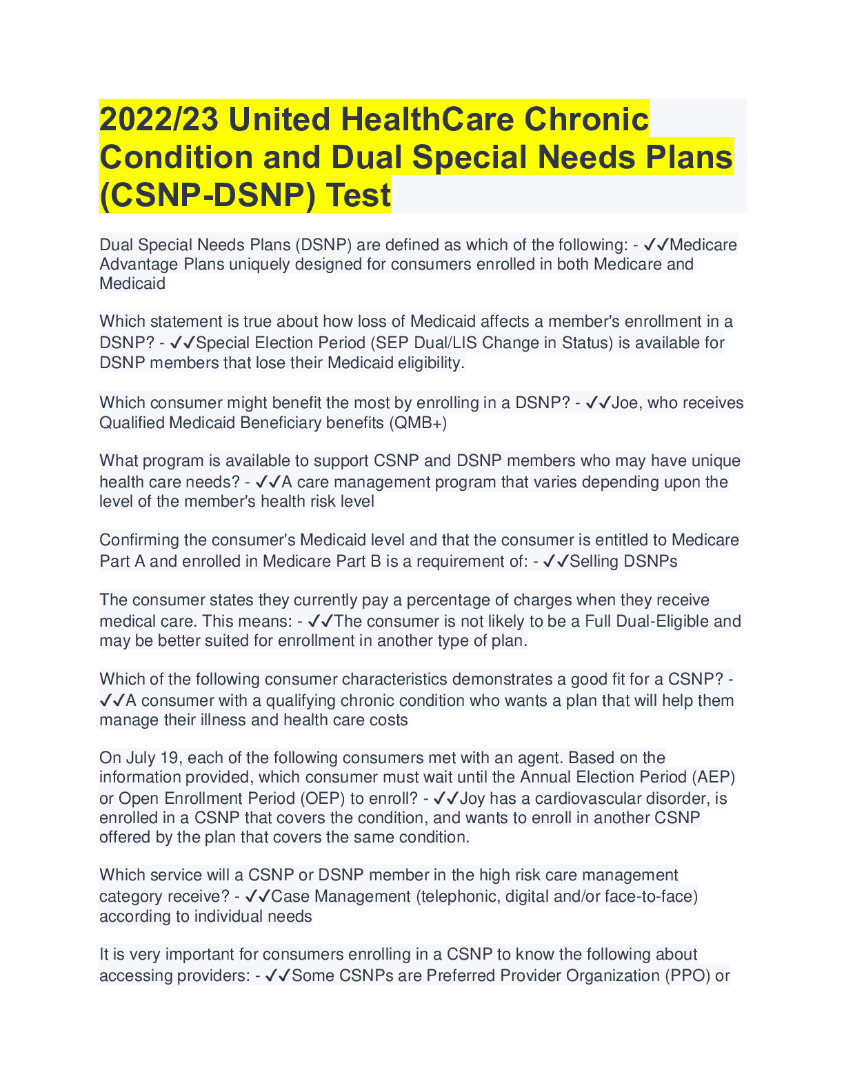 2022/23 United HealthCare Chronic Condition and Dual Special Needs P ...