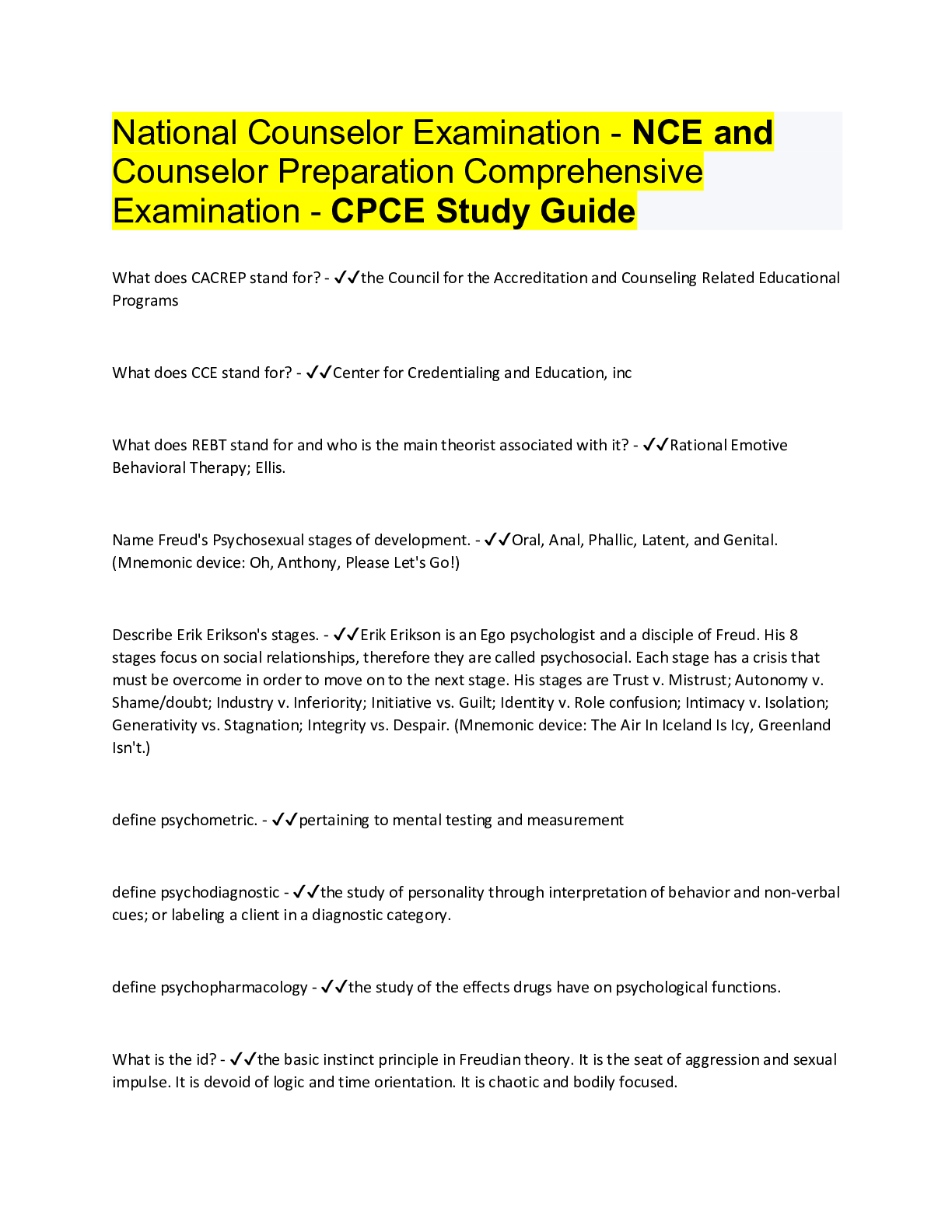 National Counselor Examination 2022/2023 - NCE and Counselor ...